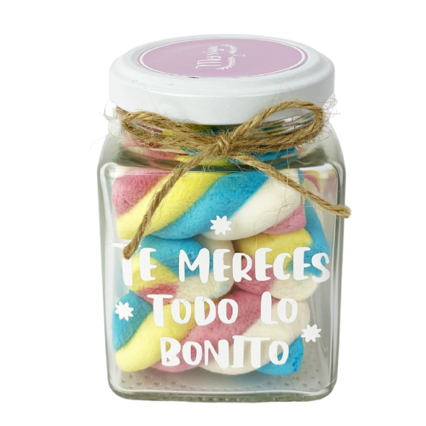 Frasco de dulces | Te mereces todo lo bonito | MS Regalos Lima Peru